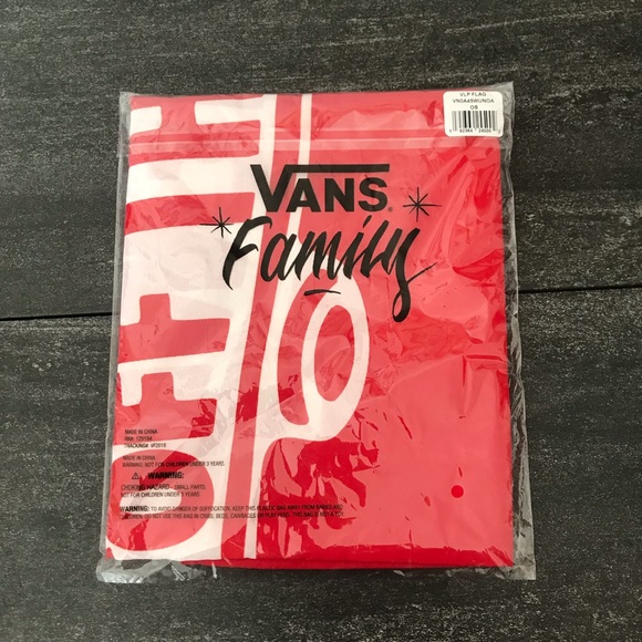Vans | Wall Decor | New Vans Off The Wall Red Banner Flag 3 X 48 | Poshmark